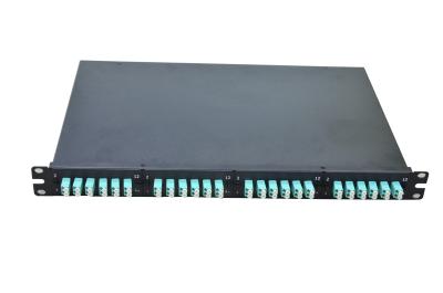 China 24/48 Port Metal Fiber Optic Patch Panel with SC/LC/FC Connectors for Data Center Fiber Distribution for sale