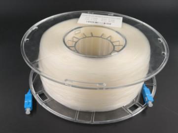 China Transparent Singlemode Optical Fiber Patch Cord 100m for High-Speed Data Transmission for sale