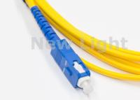 China SC SC Single Mode Optical Fiber Patch Cord 2.0mm Diameter High Return Loss Simplex Design for sale