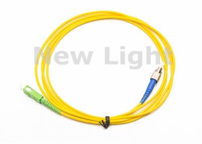 China 1 Meter SC-FC Single Mode Optical Fiber Patch Cord for Active Device Termination for sale