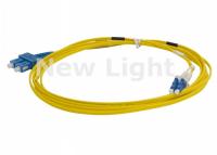 China 9/125µm Duplex LC-SC Optical Fiber Patch Cord with 2.0mm PVC Jacket for Stable Connections for sale