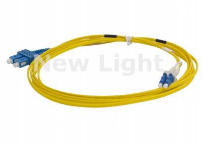 China 9/125µm Duplex LC-SC Optical Fiber Patch Cord with 2.0mm PVC Jacket for Stable Connections for sale