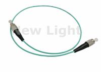 China OM3 50/125 Simplex FC-FC Optical Fiber Patch Cord 0.5 Meter Green Cable for sale