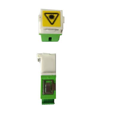 China Plastic Transparent Shutter SC Fiber Optic Adapter with In Flange and Zirconia Ceramic Sleeve for sale