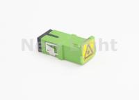China Green SC Simplex Fiber Optic Adapter with Hinged Dust Cover ROSH Approved for FTTH Applications for sale