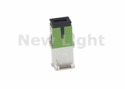 China SC Simplex Fiber Optic Adapter with Hinged Dust Cover for FTTH Applications Featuring High Precision for sale