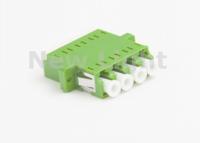 China 4 Port LC APC Fiber Optic Coupler with Standard Flange and Quad LC Adapter for High Density Connectivity for sale