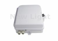 China White 48 Port Wall Mountable Fiber Optic Termination Box with IP65 Protection for FTTH Networks for sale