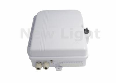 China White 48 Port Wall Mountable Fiber Optic Termination Box with IP65 Protection for FTTH Networks for sale