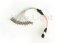 China Colorful Single Mode 12 Core MPO MTP Cable for Data Center and Storage Area Network for sale