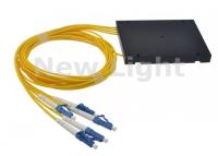 China 1x4 Single Mode PLC Fiber Optic Splitter with LC UPC Connector for FTTH Applications for sale