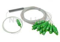 China 0.9mm Diameter 1x16 SC APC PLC Fiber Optic Splitter for FTTH and PON Networks for sale
