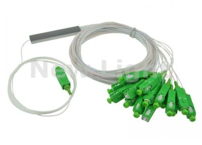 China 0.9mm Diameter 1x16 SC APC PLC Fiber Optic Splitter for FTTH and PON Networks for sale