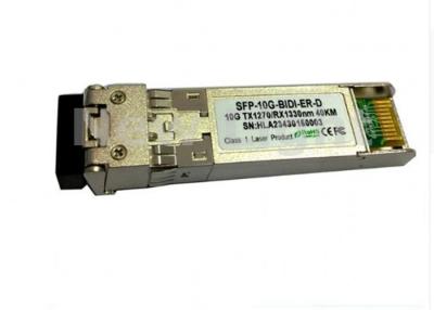 China 10Gb/s SFP+ Bi-Directional Fiber Optic Transceiver with LC Connector for 40km Single Mode Applications for sale