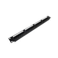 China 24 Port 1U Height RJ45 Patch Panel with RoHS/UL/CE Certification for Ethernet Networks for sale