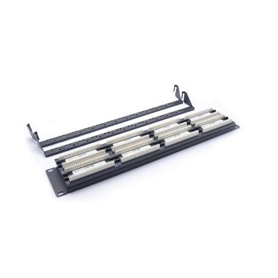 China 1U Height Rack-mountable RJ45 Patch Panel Compatible with Cat5e Cat6 Cat6a Cat7 Ethernet Connections for sale