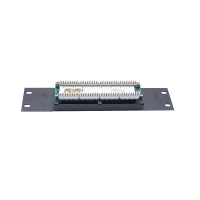 China Black Metal Pre Terminated RJ45 Patch Panel with 1U 2U Height and Cable Management for Ethernet Networks for sale
