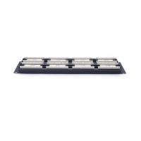 China 1U 2U Black Metal RJ45 Patch Panel with Krone IDC Termination for Ethernet Cable Management for sale