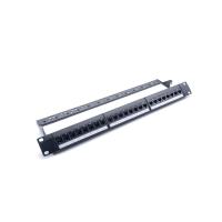 China 24 Port 1U Height RJ45 Patch Panel with 110/Krone IDC Termination for Efficient Network Management for sale