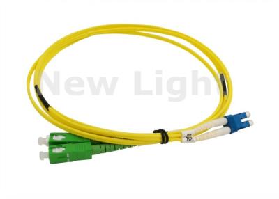 China Low Insertion Loss SC-LC Fiber Optic Patch Cord 3 Meter Length for CATV and Data Transmission for sale