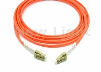 China Orange 2.0mm Diameter Multimode LC LC Duplex Fiber Optic Patch Cable for Network for sale