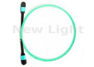 China 1M 12 Core MTP to MTP OM3 Multimode Fiber Optic Patch Cord Cable for sale