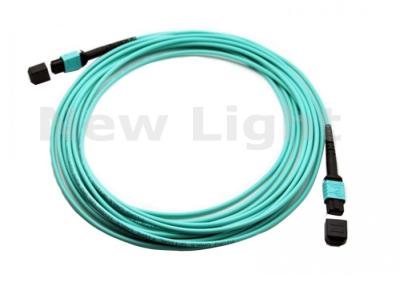 China 12 Core OM3 Multimode MPO Fiber Optic Cable with 3M Length and LSZH Jacket for Data Centers for sale