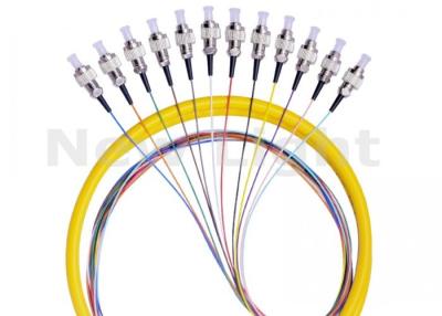 China FC UPC 12 Core Single Mode Fiber Optic Pigtail with 0.9mm Diameter for Data Transmission for sale