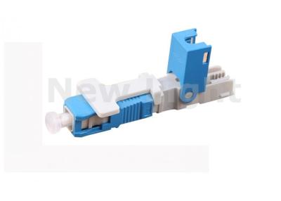 China Blue SC UPC Quick Assembly Connector with 0.3dB Insert Loss for 3.0mm and 2.0mm Cables in FTTH Applications for sale