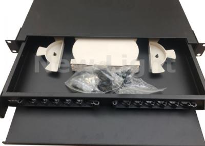 China 19 Inch Pull Type 12 Port Fiber Optic Distribution Frame Rack Mount Fiber Patch Panel for sale