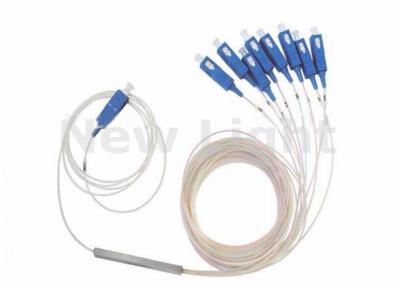 China SC UPC 1x8 PLC Fiber Optic Splitter Steel Tube Type for FTTH with Single Mode and Low Insertion Loss for sale