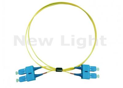 China SC-SC Fiber Optic Jumper Cable with 1.2mm Diameter Duplex Fiber Type for Data Test Equipment for sale