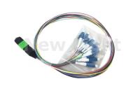 China 12 Core Single Mode MPO to LC Fanout Cable with Low Insertion Loss for High Density Networks for sale