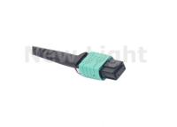 China OM3 Multimode MPO Fiber Cable 8 Core 10 Meter MPO-MPO Patch Cord for QSFP Transceiver for sale