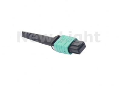 China OM3 Multimode MPO Fiber Cable 8 Core 10 Meter MPO-MPO Patch Cord for QSFP Transceiver for sale