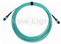 China 10 Meters 12 Core OM3 MPO Fiber Optic Cable MPO Patch Cord for High-Density Applications for sale