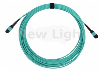 China 10 Meters 12 Core OM3 MPO Fiber Optic Cable MPO Patch Cord for High-Density Applications for sale
