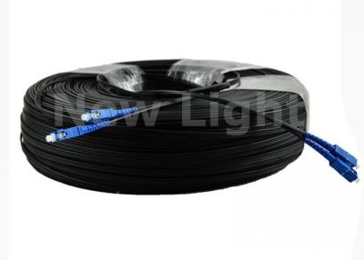 China 500 Meters SC UPC Single Mode G657A Fiber Optic Cable for FTTH Drop Applications for sale