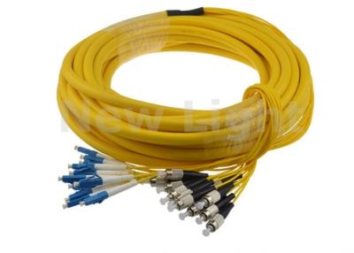 China Indoor 12 Core Single Mode Fiber Optic Patch Cord with LC FC Connector and Good Durability for FTTH Applications for sale