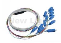 China SC UPC Fiber Optic Patch Cord 12 Core 0.9mm Diameter for Data Transmission Networks for sale