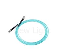 China ST-ST Multimode Fiber Optic Patch Cable OM3 2.0 or 3.0 mm Aqua Color Simplex for sale