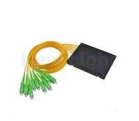 China 1:2 / 4 / 6 / 8 / 16 / 32 SC APC Single Mode Fiber Optic Splitter PLC Splitter for FTTH and PON Networks for sale