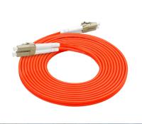 China 62.5/125 Fiber Optic Patch Cord with LC-LC Connector 3.0mm Diameter and Customized Length Orange Color for sale