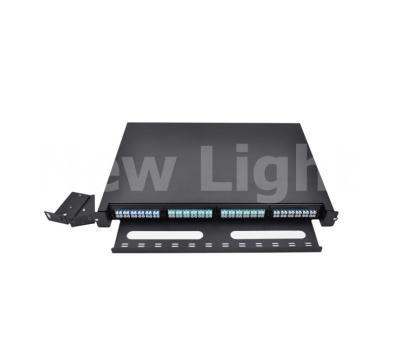 China 96 Core Stainless Steel 19 Inch Fiber Optic Distribution Box for FTTH Networks with MPO Cassette for sale