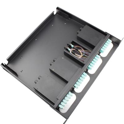 China 1U Fiber Optic Distribution Frame with 144 Cores Max Capacity and Stainless Steel Material for FTTH/FTTB/FTTX Networks for sale