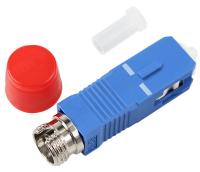 China FC to SC Single Mode Fiber Optic Adapter with UPC Polishing and Blue Housing for CATV Application for sale