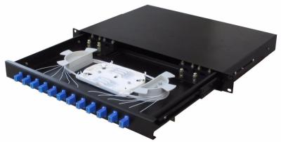 China 1U 19 Inch SC Fiber Optic Distribution Frame with 144 Cores and Stainless Steel Construction for FTTH/FTTB/FTTX Networks for sale