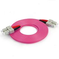 China OM4 SC to SC Fiber Patch Cable - Customizable Length Optical Fiber Patch Cord for High-Speed Data Transfer for sale