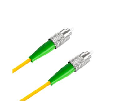China FC APC Yellow Single Mode Optical Fiber Patch Cord with 3.0mm Cable Diameter and Simplex Core for sale