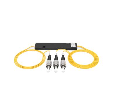 China 1 X 2 FC/UPC PLC Fiber Optic Splitter with Low Insertion Loss for Terminal Box Applications for sale